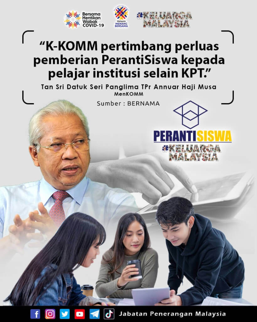 K-KOMM Pertimbang Perluas Pemberian PerantiSiswa Kepada Pelajar Institusi Selain KPT - Malaysiaaktif