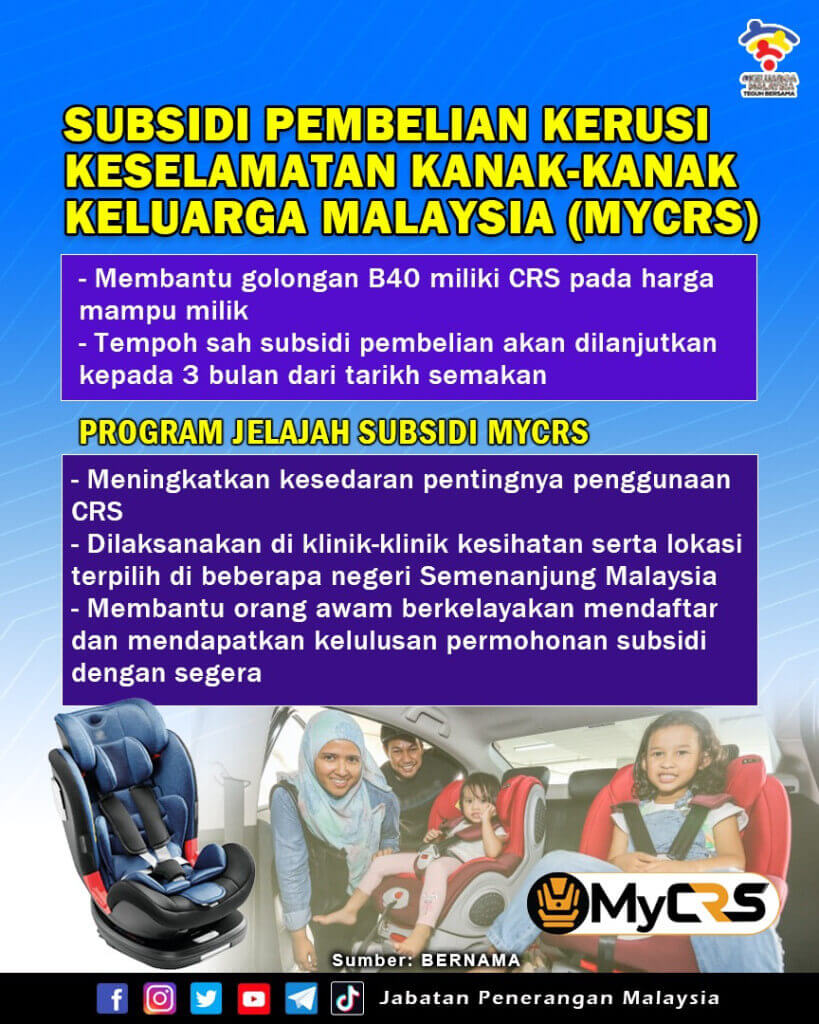 Subsidi Pembelian Kerusi Keselamatan Kanak-Kanak Keluarga Malaysia ...