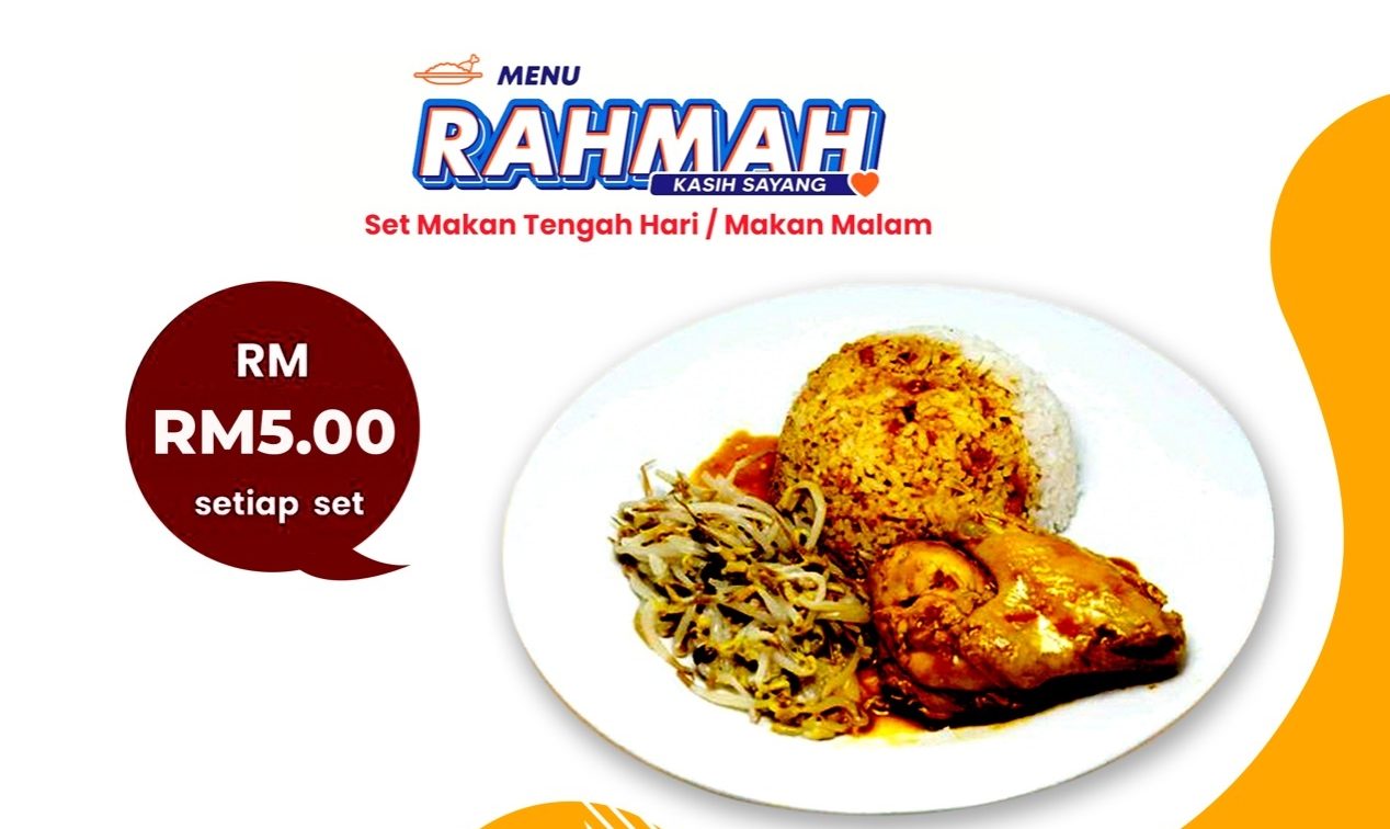 Menu Rahmah Merupakan Makanan Seimbang Merangkumi Nasi, Satu Pilihan ...