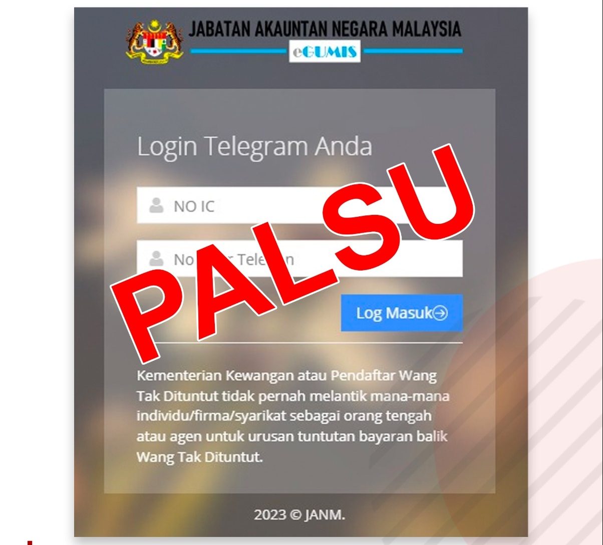 Palsu | Login Telegram Sistem EGumis Jabatan Akauntan Negara Malaysia - Malaysiaaktif