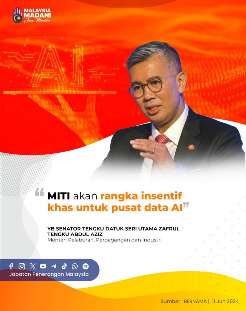 MITI Akan Rangka Insentif Khas Untuk Pusat Data Ai - Malaysiaaktif