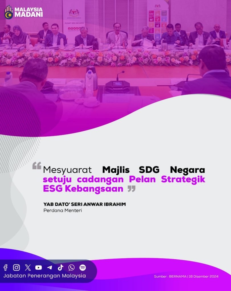 Mesyuarat Majlis SDG Negara Setuju Cadangan Pelan Strategik ESG Kebangsaan - Malaysiaaktif