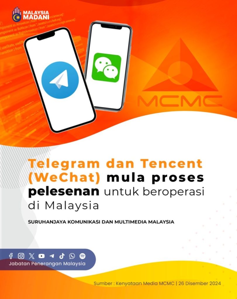 Telegram Dan TenCent (WeChat) Mula Proses Pelesenan Untuk Beroperasi Di Malaysia - Malaysiaaktif