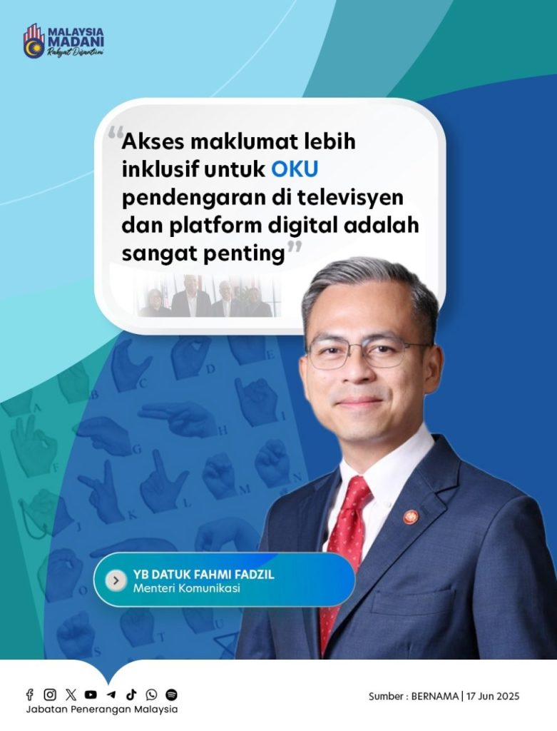 Akses Maklumat Lebih Inklusif Untuk OKU Pendengaran Di Televisyen Dan ...