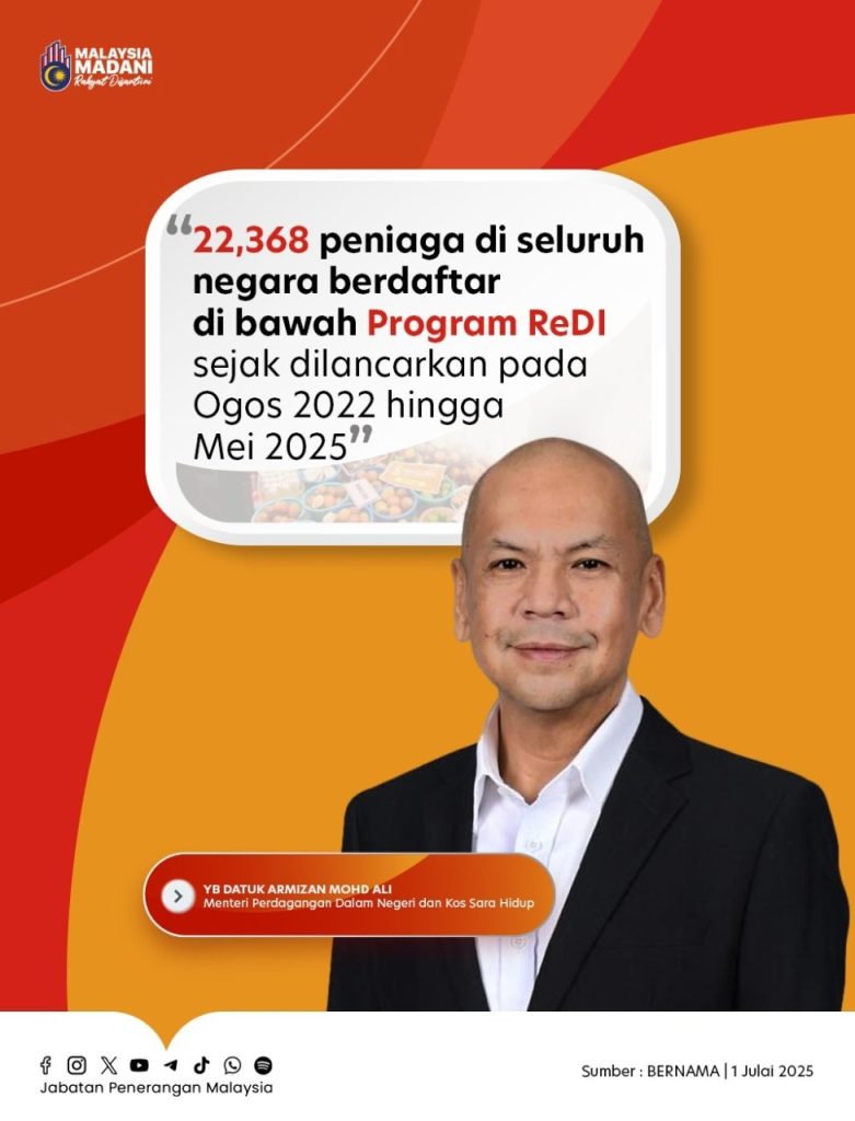 22,368 Peniaga Di Seluruh Negara Berdaftar Di Bawah Program ReDI Sejak Dilancarkan - Malaysiaaktif