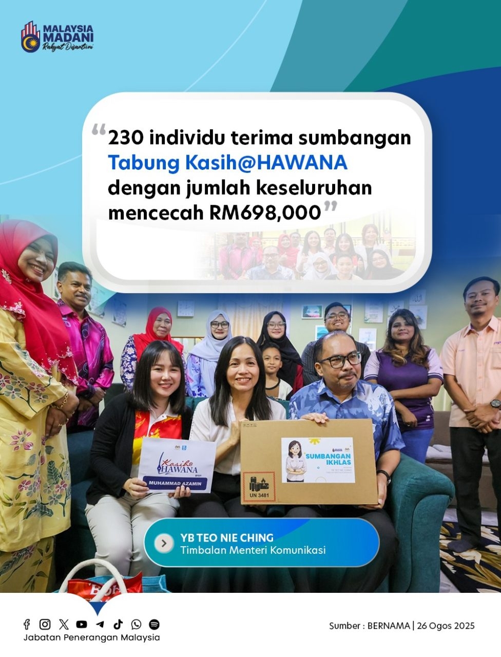 230 Individu Terima Sumbangan Tabung Kasih@HAWANA Dengan Jumlah ...