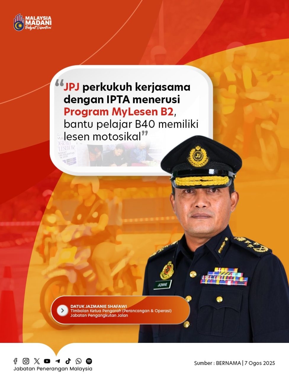 JPJ Perkukuh Kerjasama Dengan IPTA Menerusi Program MyLesen B2, Bantu Pelajar B40 Memiliki Lesen ...