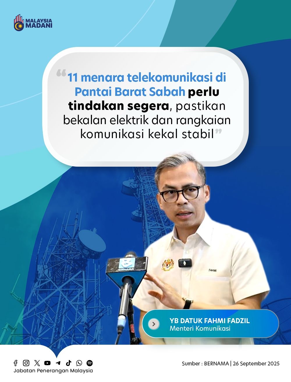 11 Menara Telekomunikasi Di Pantai Barat Sabah Perlu Tindakan Segera ...