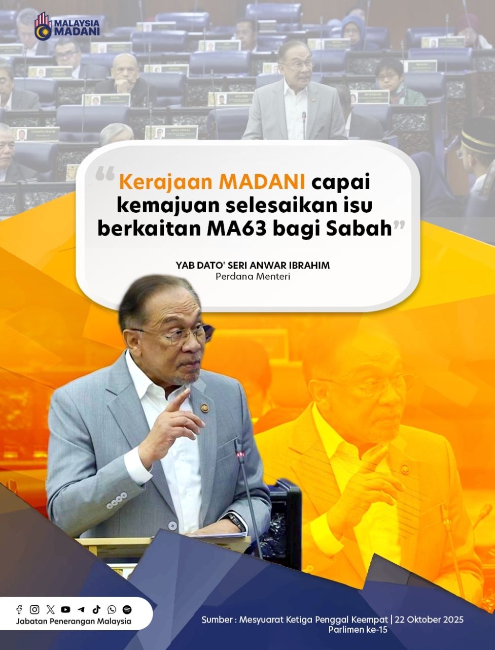 Kerajaan MADANI Capai Kemajuan Selesaikan Isu MA63 Bagi Sabah ...