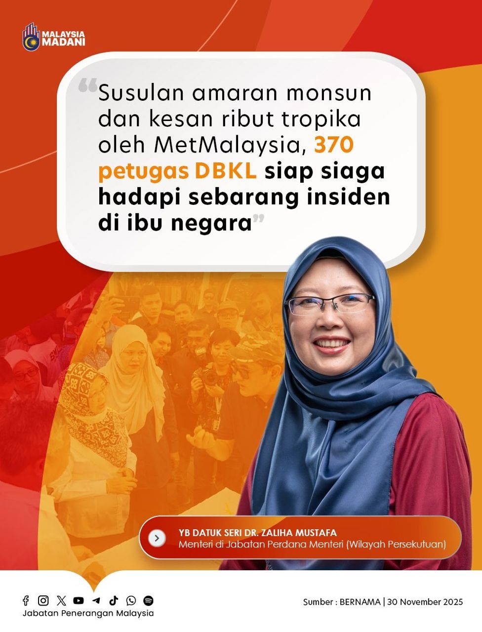 Susulan Amaran Monsun Dan Kesan Ribut Tropika Oleh MetMalaysia, 370 ...