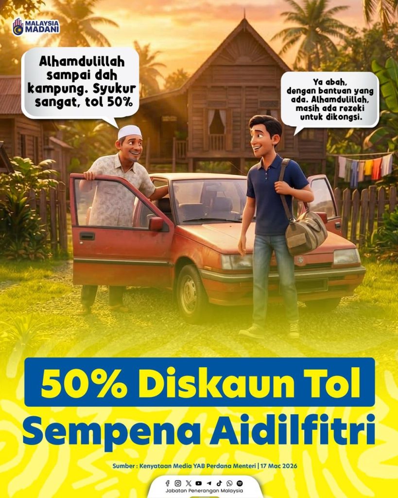 50% Diskaun Tol Sempena Aidilfitri - Malaysiaaktif