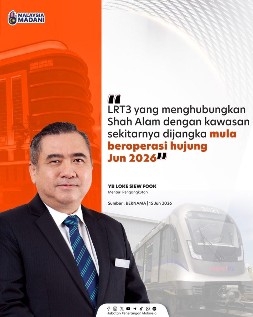 LRT3 Yang Menghubungkan Shah Alam Dengan Kawasan Sekitarnya Dijangka ...